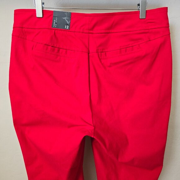torrid | Pants & Jumpsuits | Torrid Red Deluxe Stretch Ankle Trouser ...